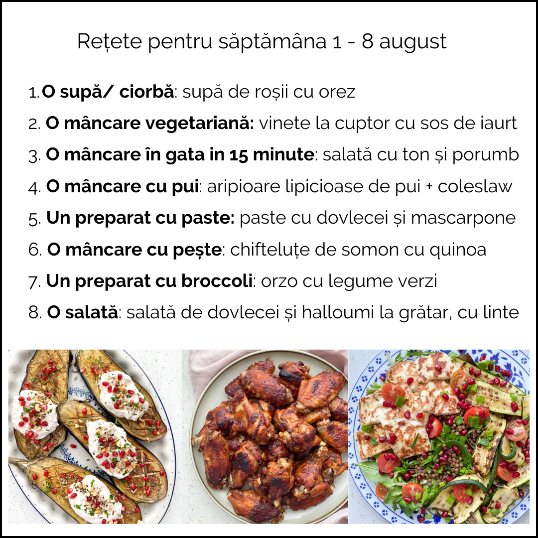 Planificarea meselor – sfaturi pentru realizarea unui meniu săptămânal ...